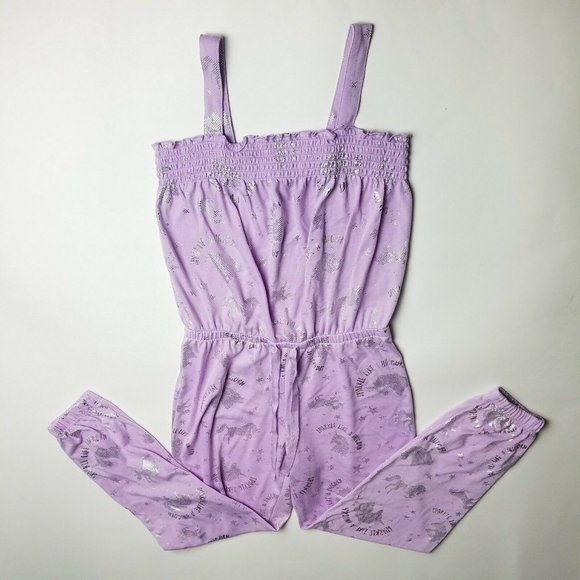 Justice | Pajamas | Justice Girls Pajama Romper Unicorn Purple Size 2 ...
